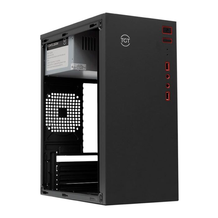 Gabinete TGT B110, Com Fonte TGT 200W, Preto, TGT-B110F200W-PR01 - TGT Gaming