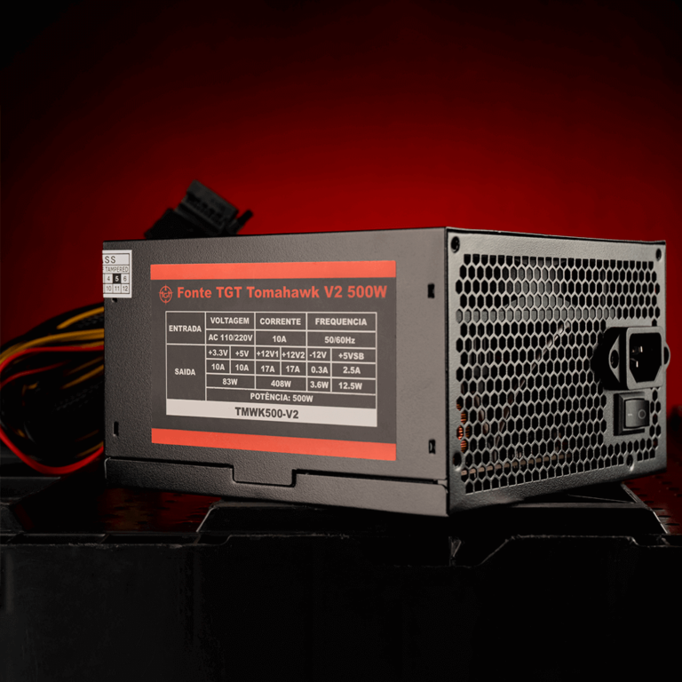 Fonte TGT Tomahawk V2, 500W, Preto, TMWK500-V2 - TGT Gaming