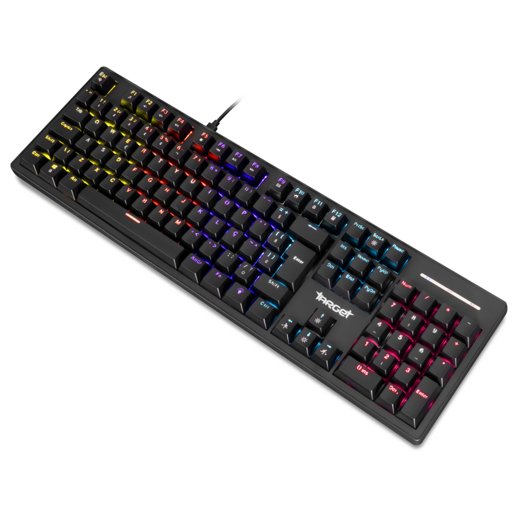 Teclado Mecanico TGT Sherman V3, Rainbow, ABNT2, Switch Huano Azul ...